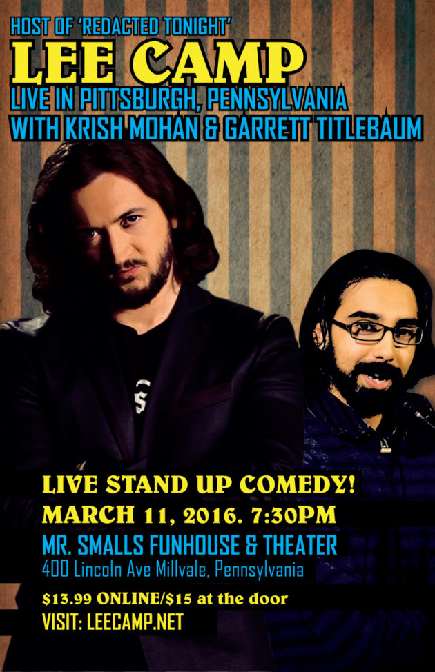 Lee Camp returns to Pittsburgh & comes to Cleveland in March! – Lee Camp
